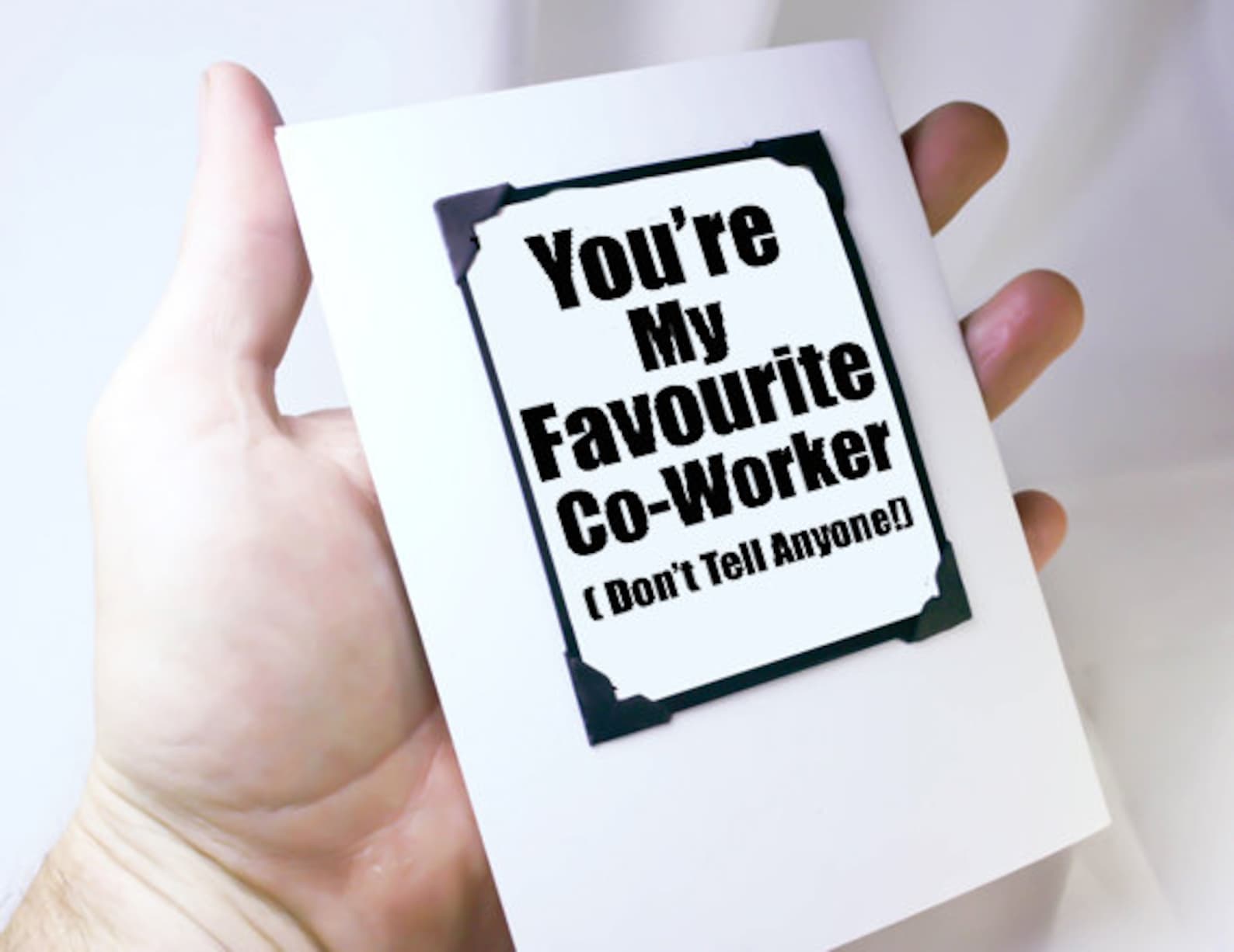 Co Worker Card co Worker Thank You Card. Card for Coworkers. Funny Card ...