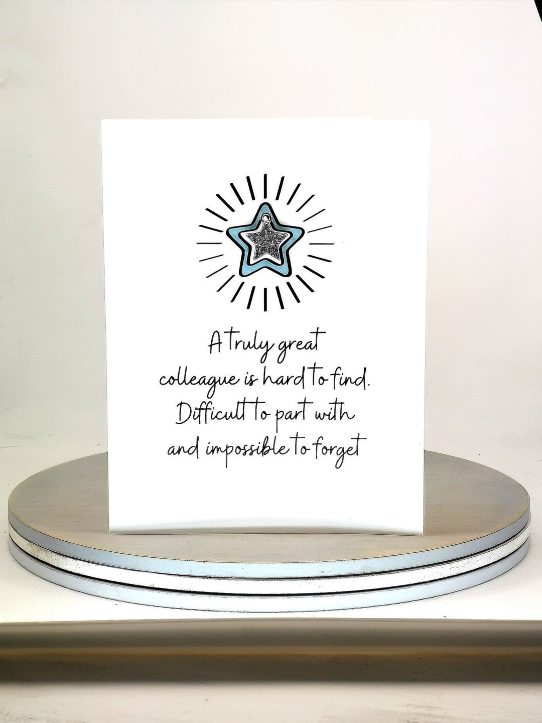 A Truly Great Colleague is Hard to Find Handmade Card With Rhinestone ...