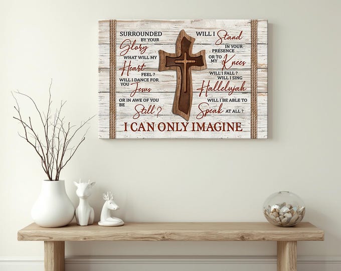 I Can Only Imagine Sign Wall Hanging Distressed Sign Religious Decor ...