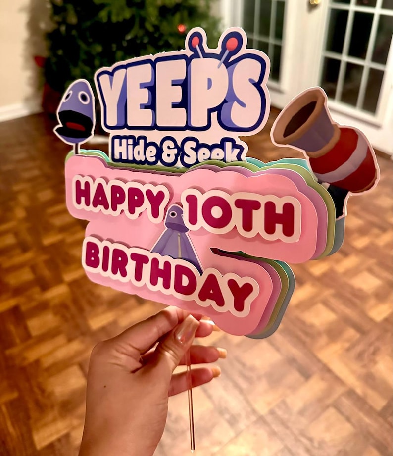 Yeeps Hide&seek Cake Topper | Personalized Cake Topper - Etsy