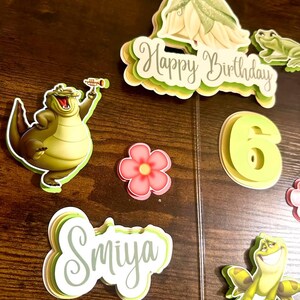 Cake Topper 3D for Princess and the Frog | Birthday Cake Topper ...