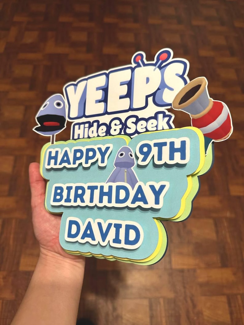 Yeeps Hide&seek Cake Topper | Personalized Cake Topper - Etsy