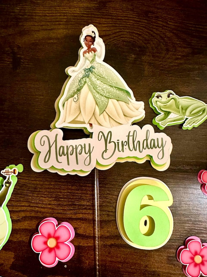 Cake Topper 3D for Princess and the Frog | Birthday Cake Topper ...