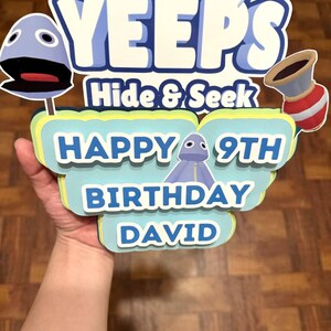Yeeps Hide&seek Cake Topper | Personalized Cake Topper - Etsy