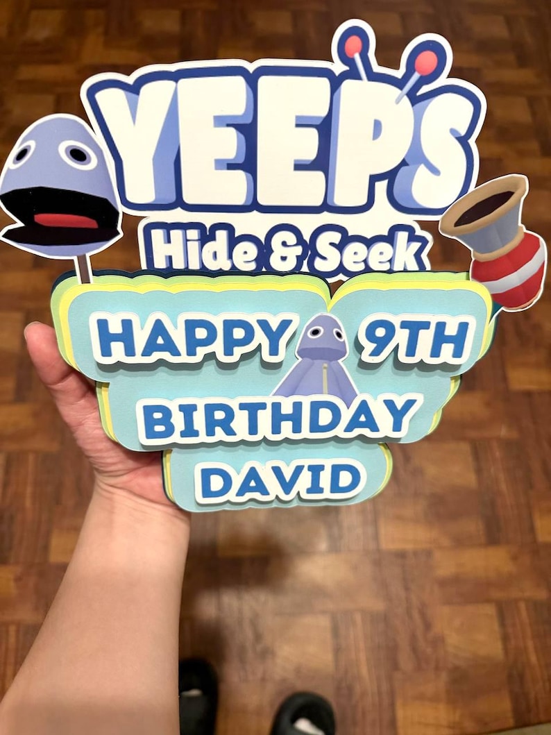 Yeeps Hide&seek Cake Topper | Personalized Cake Topper - Etsy