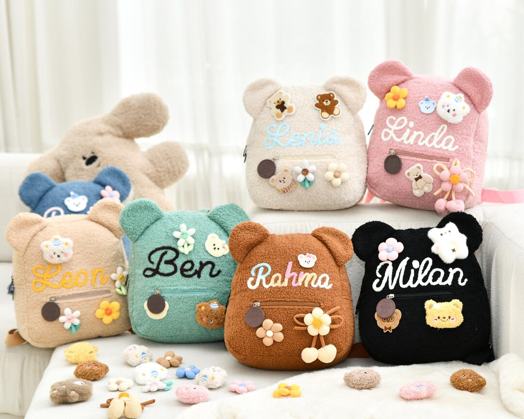 Personalized Embroidered Teddy Bear Backpack. Birthday Gifts Suitable ...