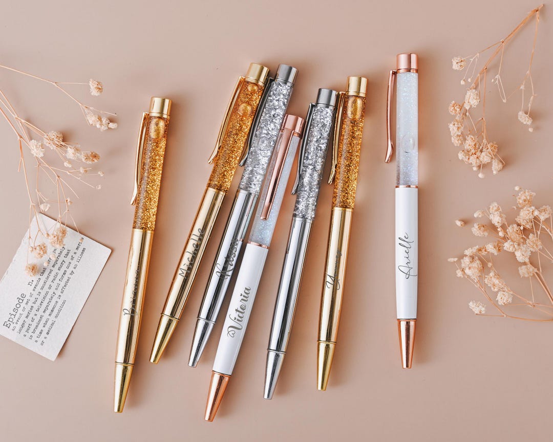 Personalised Quicksand Pen,shimmery Glitter Pen,customized Quicksand ...