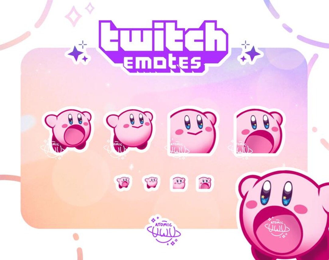 Kirby Yap Meme Mouth Emote (badge and Emote Sizes) | Twitch & Streaming ...