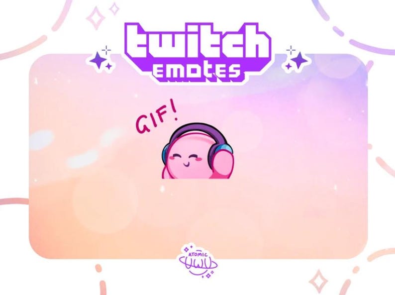 Kirby Music Jam Emote - ANIMATED Gif Version! | Twitch & Discord - Etsy
