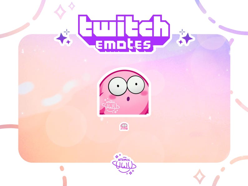 Kirby Doh/shocked Emote | Twitch & Discord - Etsy