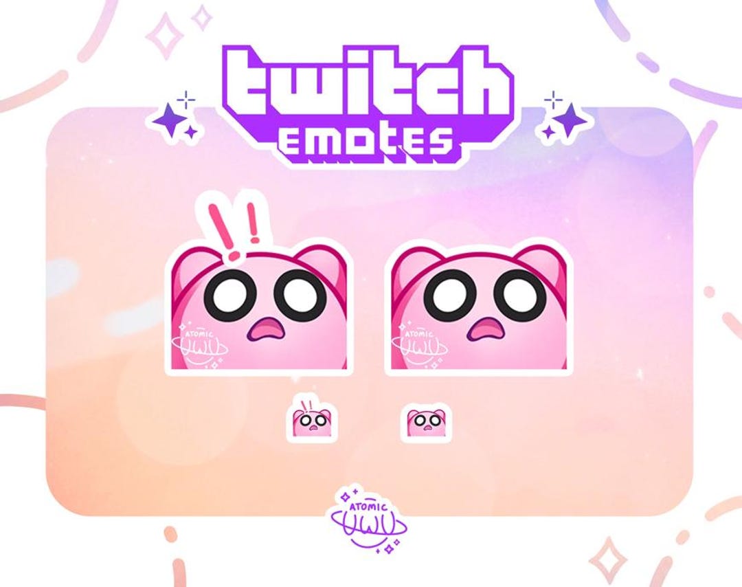 Scared Kirby | Twitch / Discord Emote & Badges - Etsy
