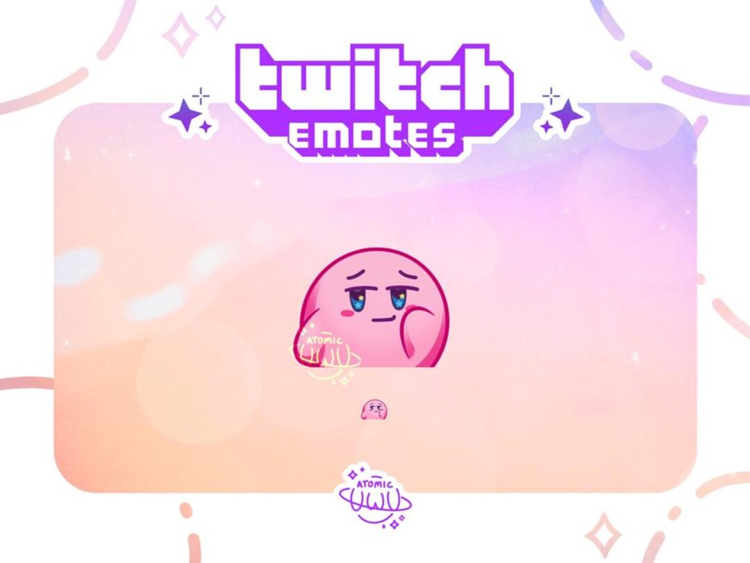 Kirby Smug Thinker Emote | Twitch & Streaming - Etsy