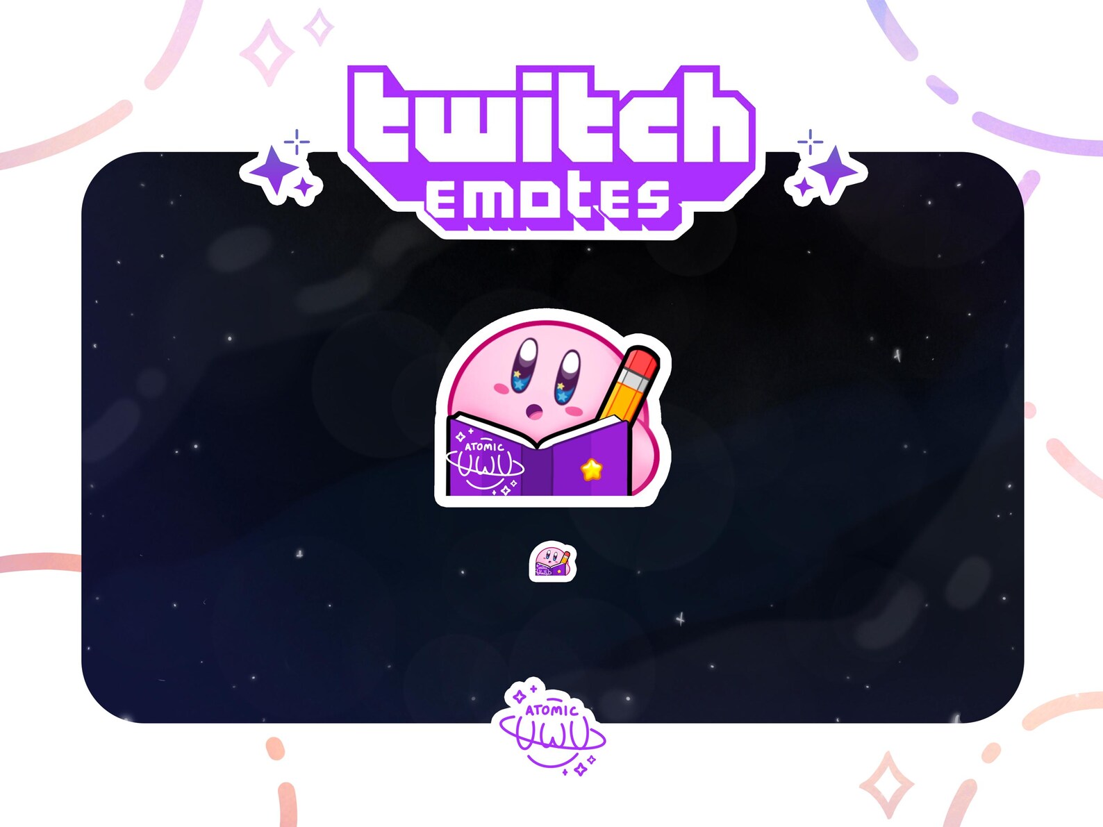 Kirby Note Emote | Twitch and Discord - Etsy