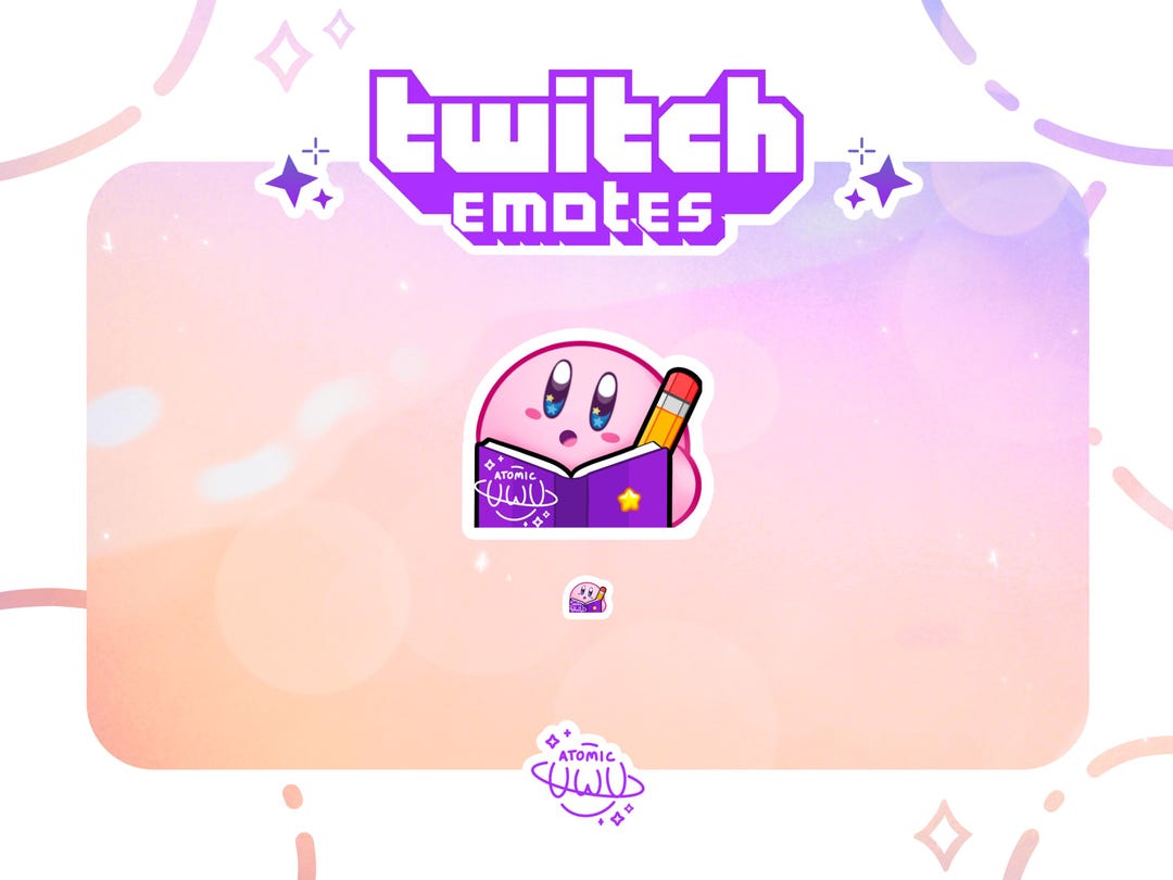 Kirby Note Emote | Twitch and Discord - Etsy