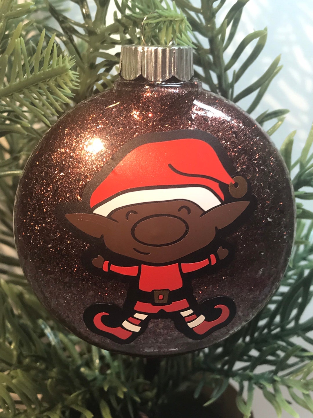African American Santa Elf Christmas Tree Ornament - Etsy