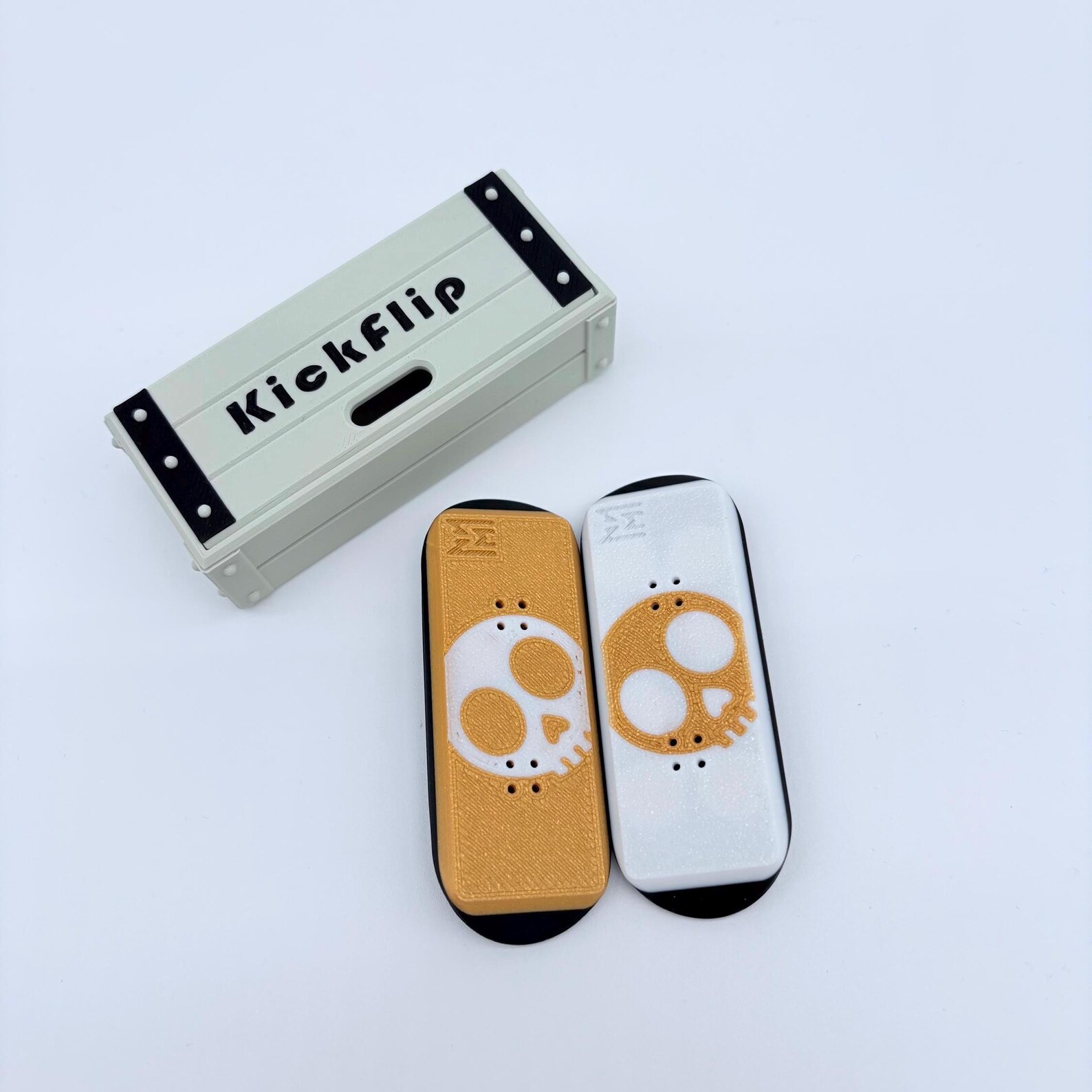 Magnetic Skateboard Fidget Toy: 3D Printed Kickflip With Storage Crate ...