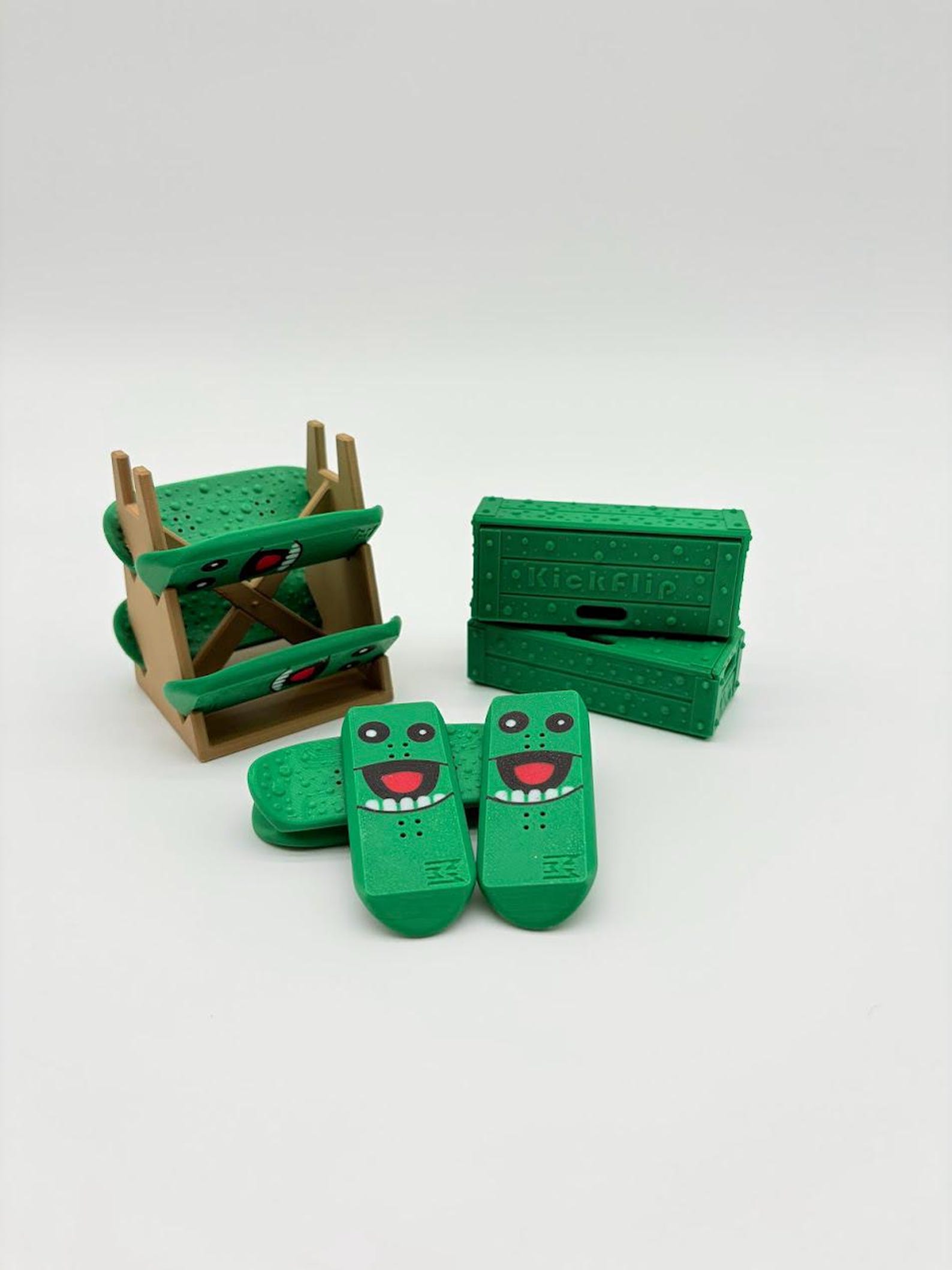 Magnetic Skateboard Fidget Toy: 3D Printed Kickflip With Storage Crate ...