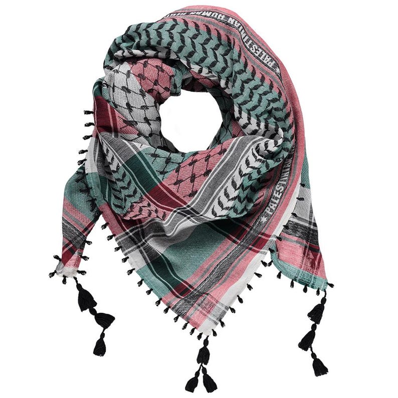 Palestinian Keffiyeh Scarf: Human Rights Motif With Tassels - Etsy