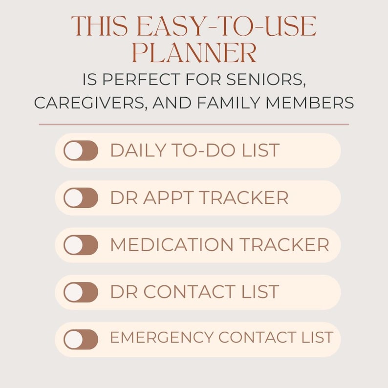 2025 Printable Senior Planner | Monthly & Yearly Calendar, Daily To-do ...