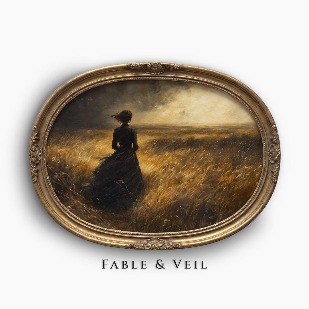 Jane Eyre Wall Art Print: Moody Vintage Literary Art, Book Nook Decor ...