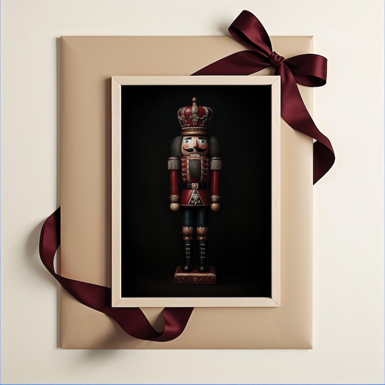 Moody Nutcracker Wall Art Set of 3: Ralph Lauren Christmas Decor Bundle ...