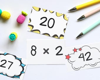 Multiplication Flashcards, Multiplication, Times Tables Flashcards, 0-9 ...