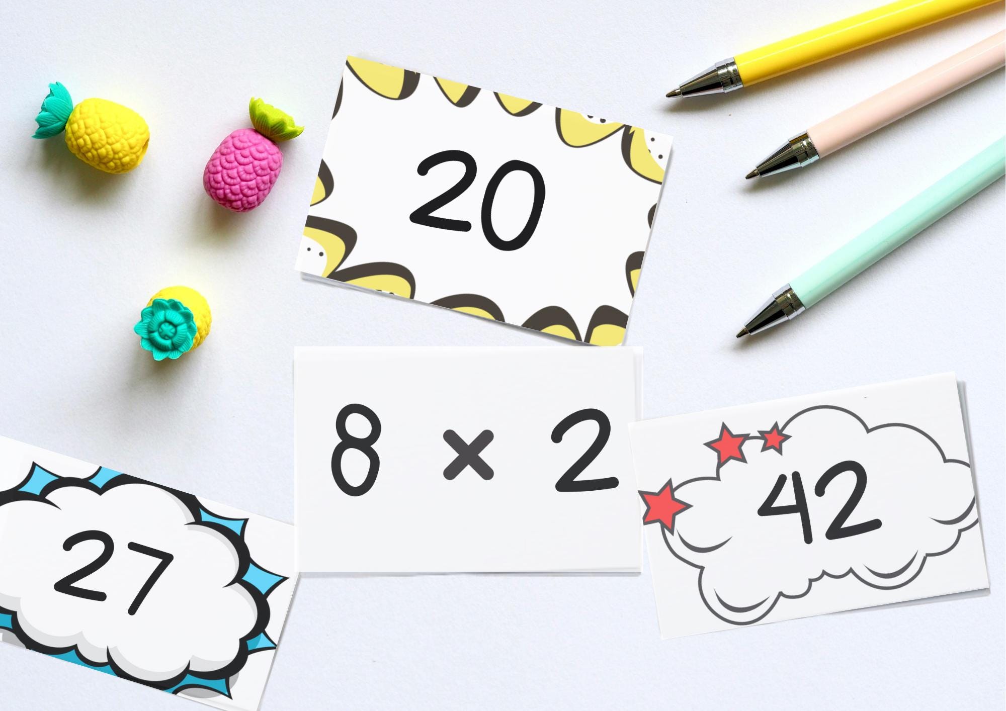 Multiplication Flashcards, Multiplication, Times Tables Flashcards, 0-9 ...