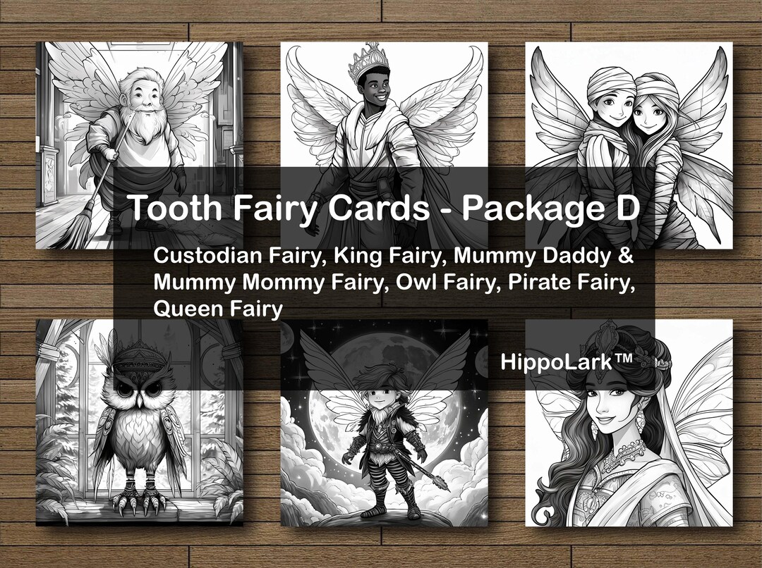 Tooth Fairy Cards (package D) - Digital Download Files From Hippolark ...