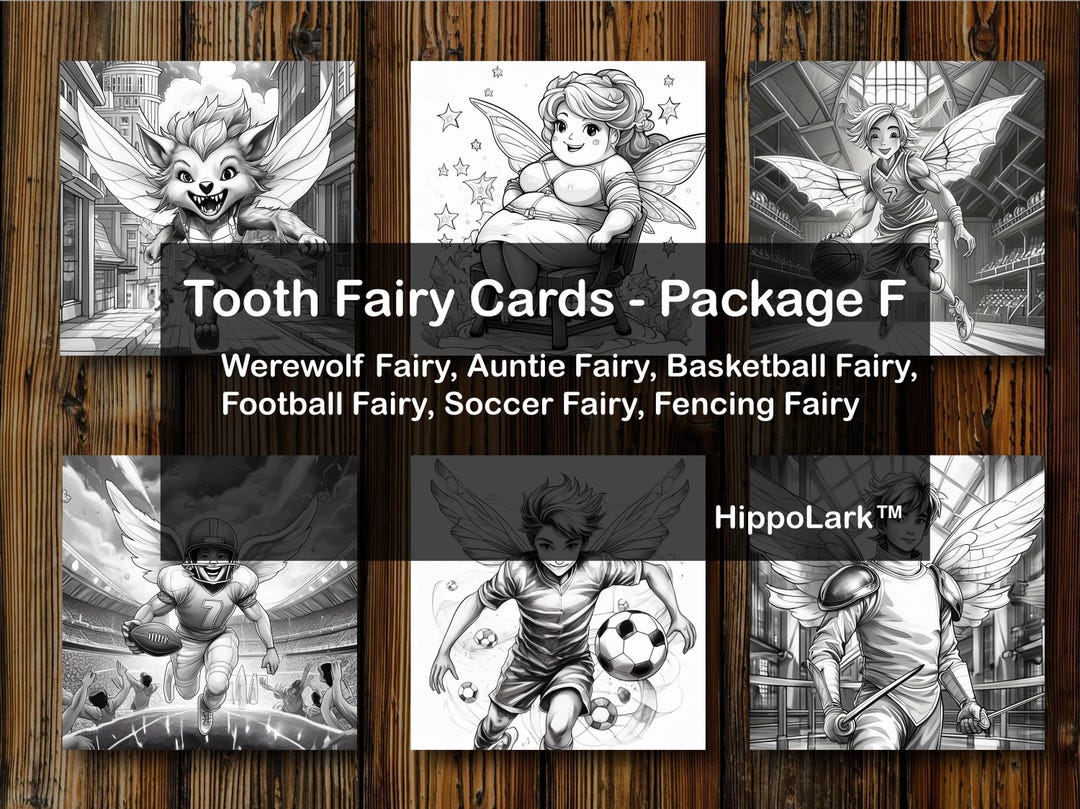 Tooth Fairy Cards (package F) - Digital Download Files From Hippolark ...