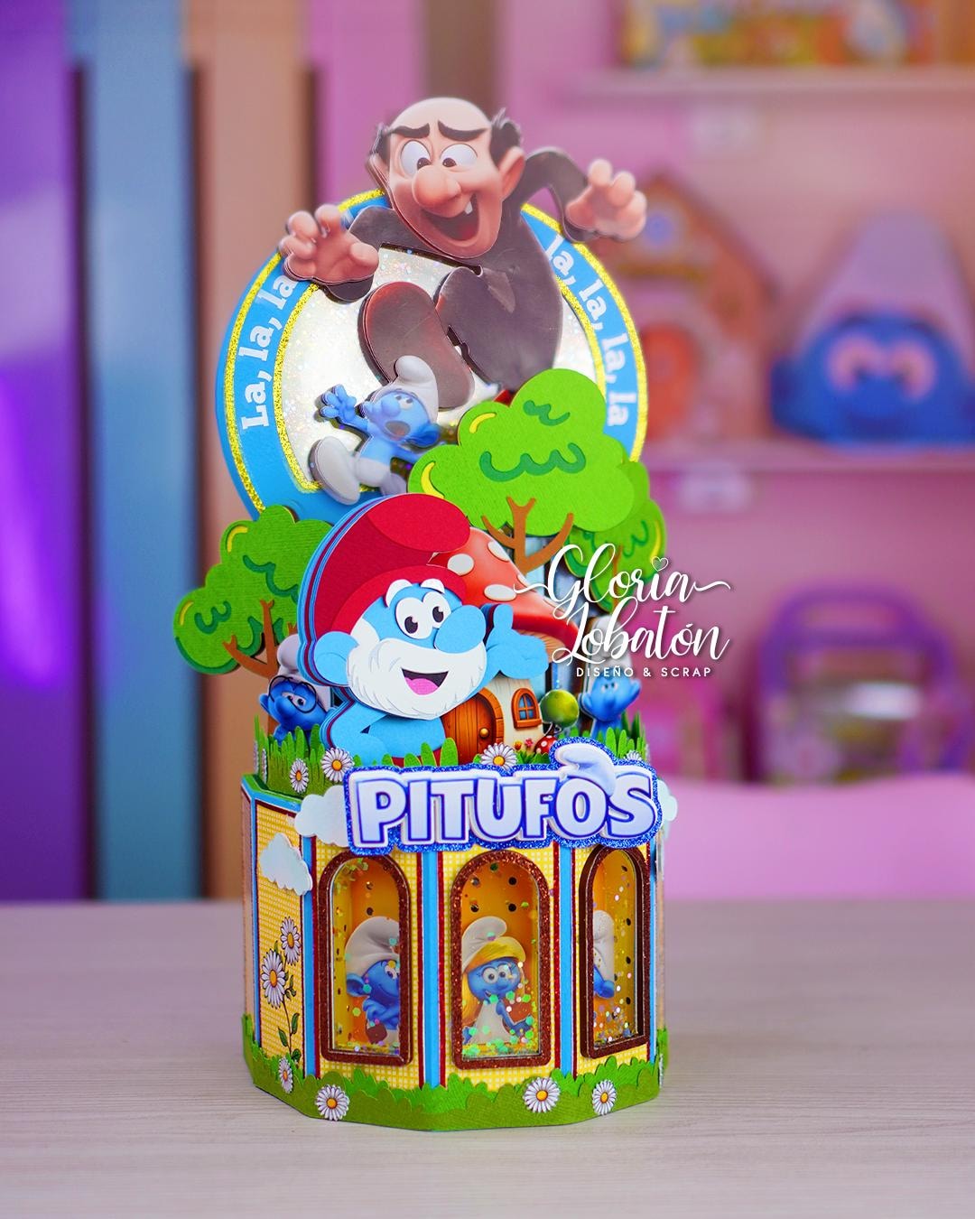 Cut File SMURFS SMURFS - Cake Topper Display - Studio and SVG Format ...