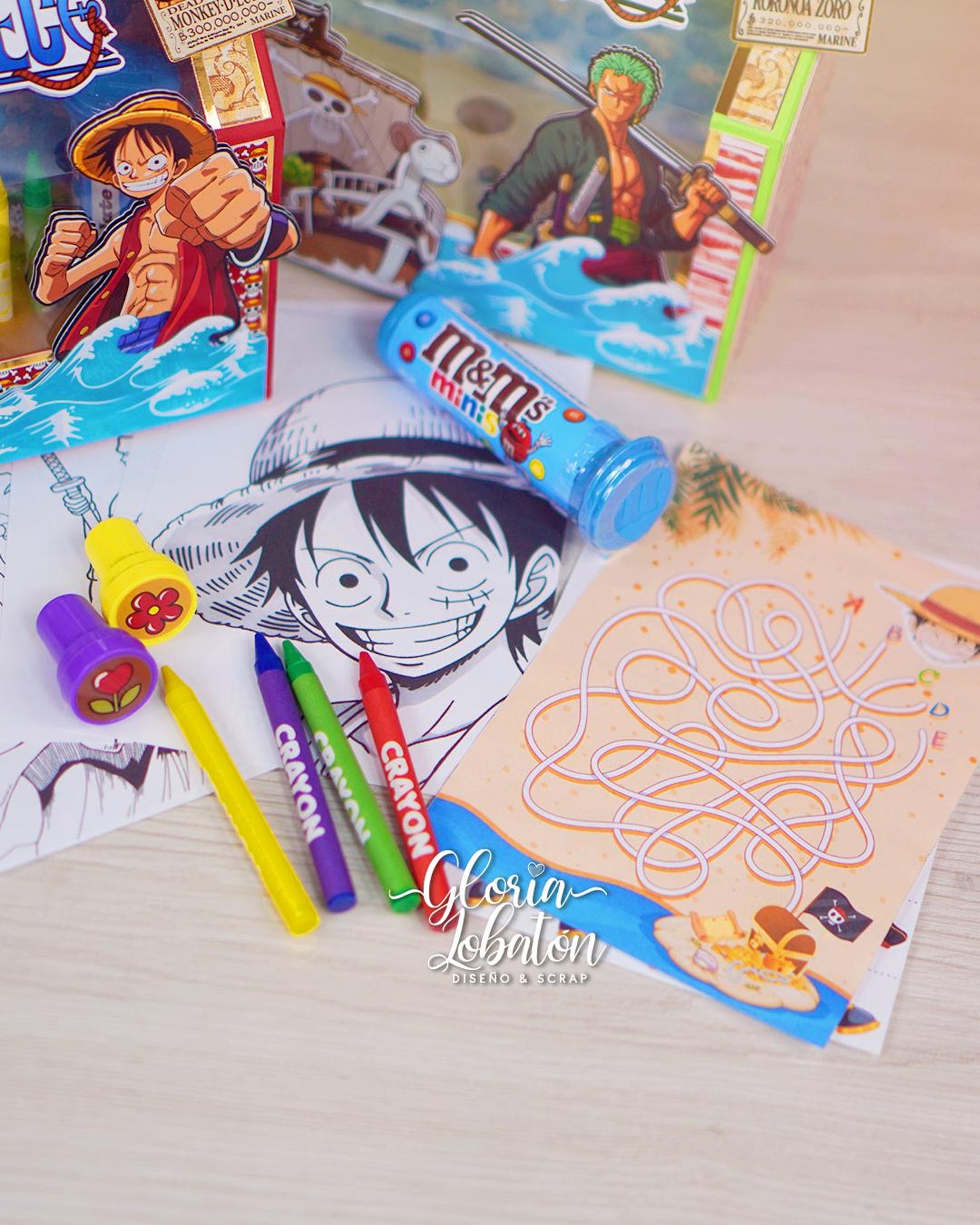 Cut File Activity Box / One Piece / Luffy Activity Box / 5 Designs ...