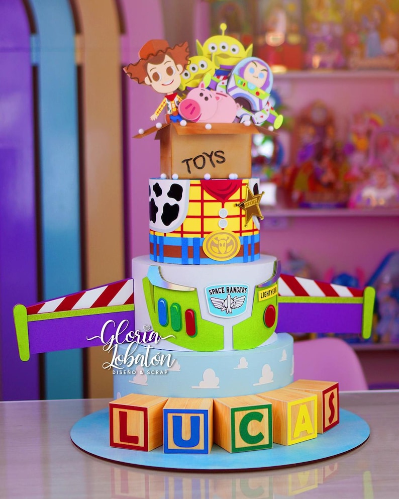 Toy Story Papercraft Cake Cut File - Studio and SVG Format - Cutting ...