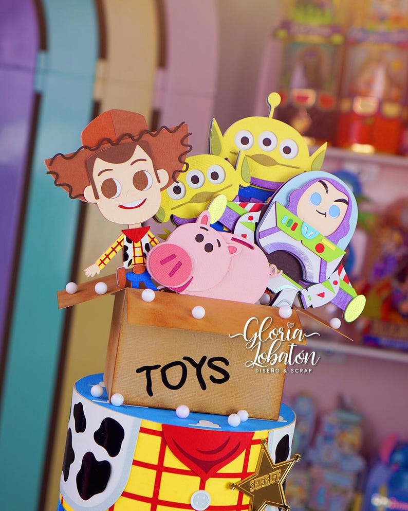 Toy Story Papercraft Cake Cut File - Studio and SVG Format - Cutting ...