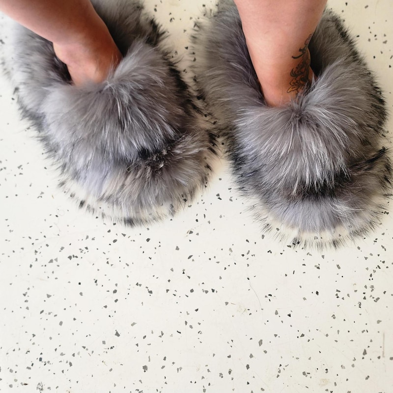 Fluffy Slides - Etsy