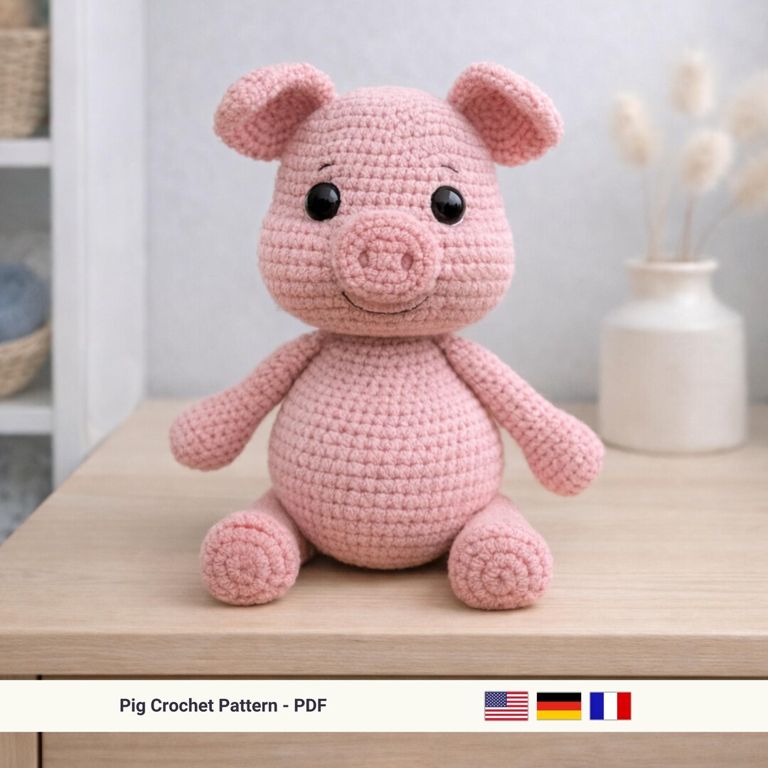 Pig Crochet Pattern – Amigurumi Plush Toy Pattern | Easy Beginner ...