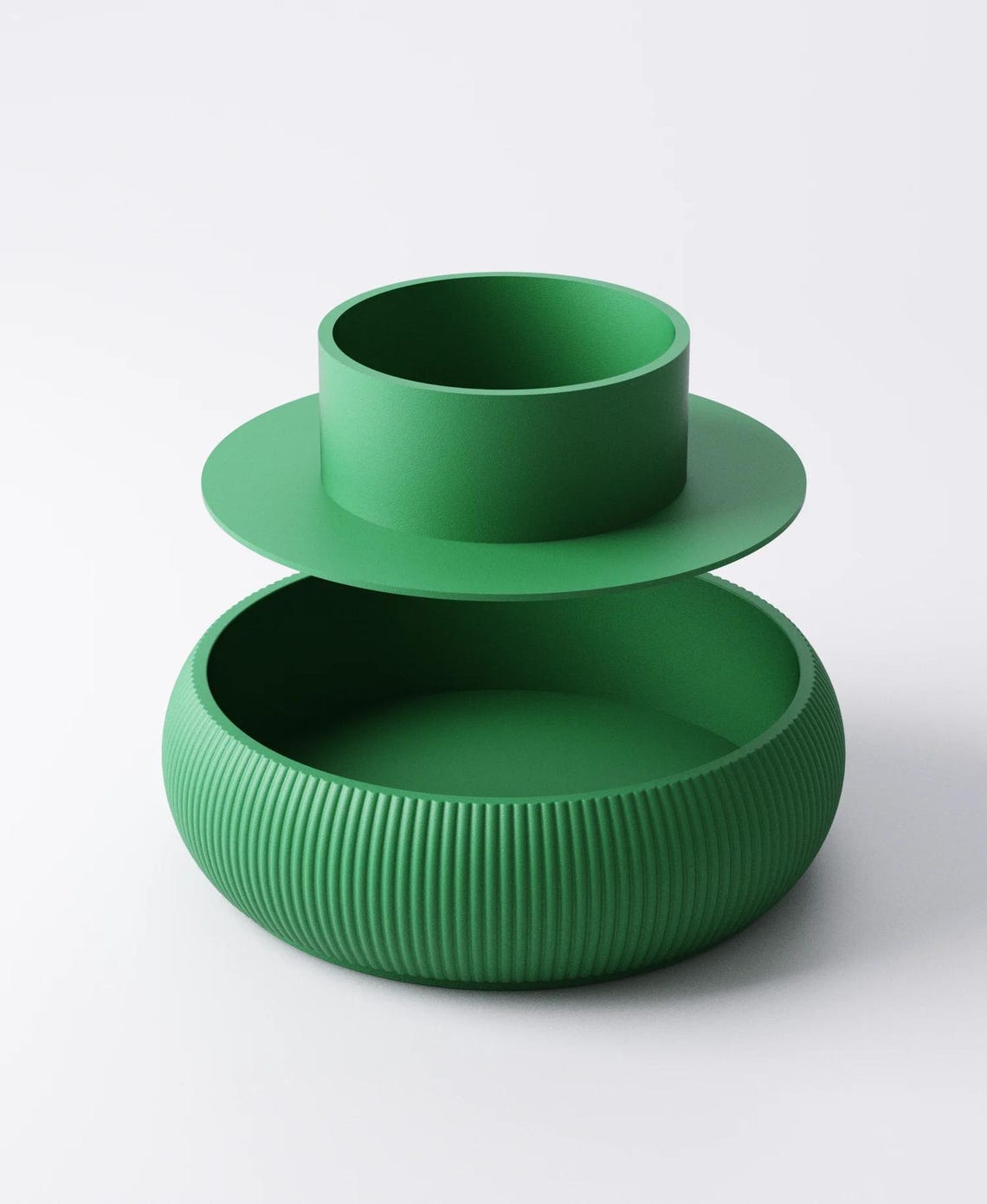 Eco-friendly Modular Desk Organizer: Stackable 3D Printed Round Storage ...