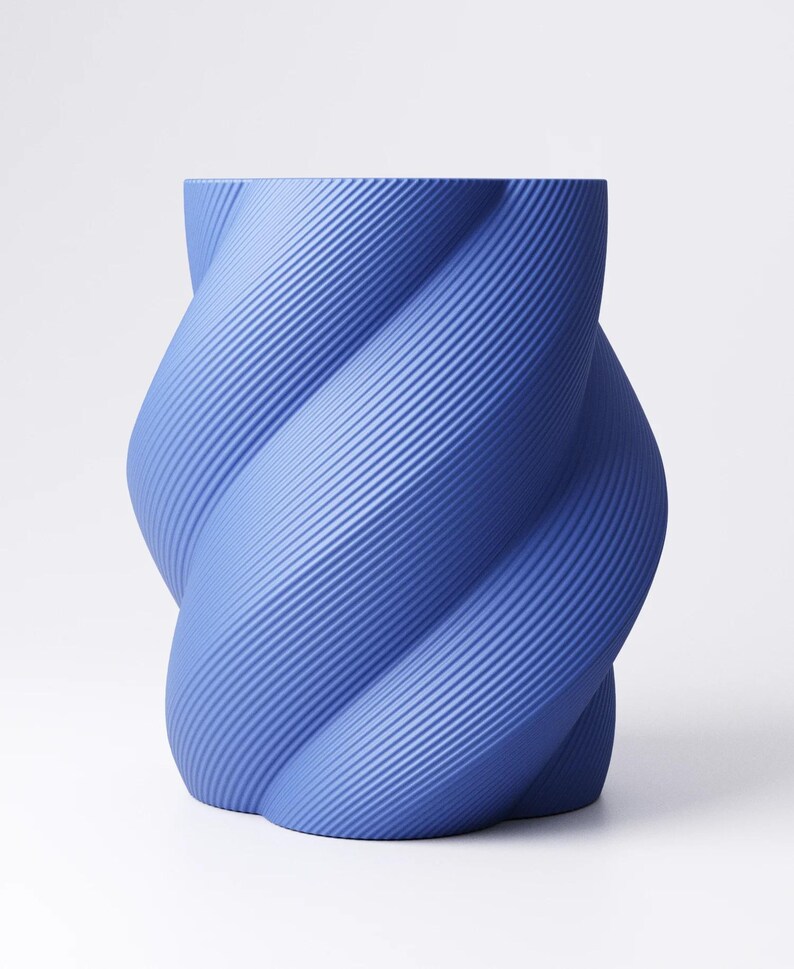 Helix Vortex Vase: 3D Printed Sculptural Vase | 8.5” Modern Spiral Home ...