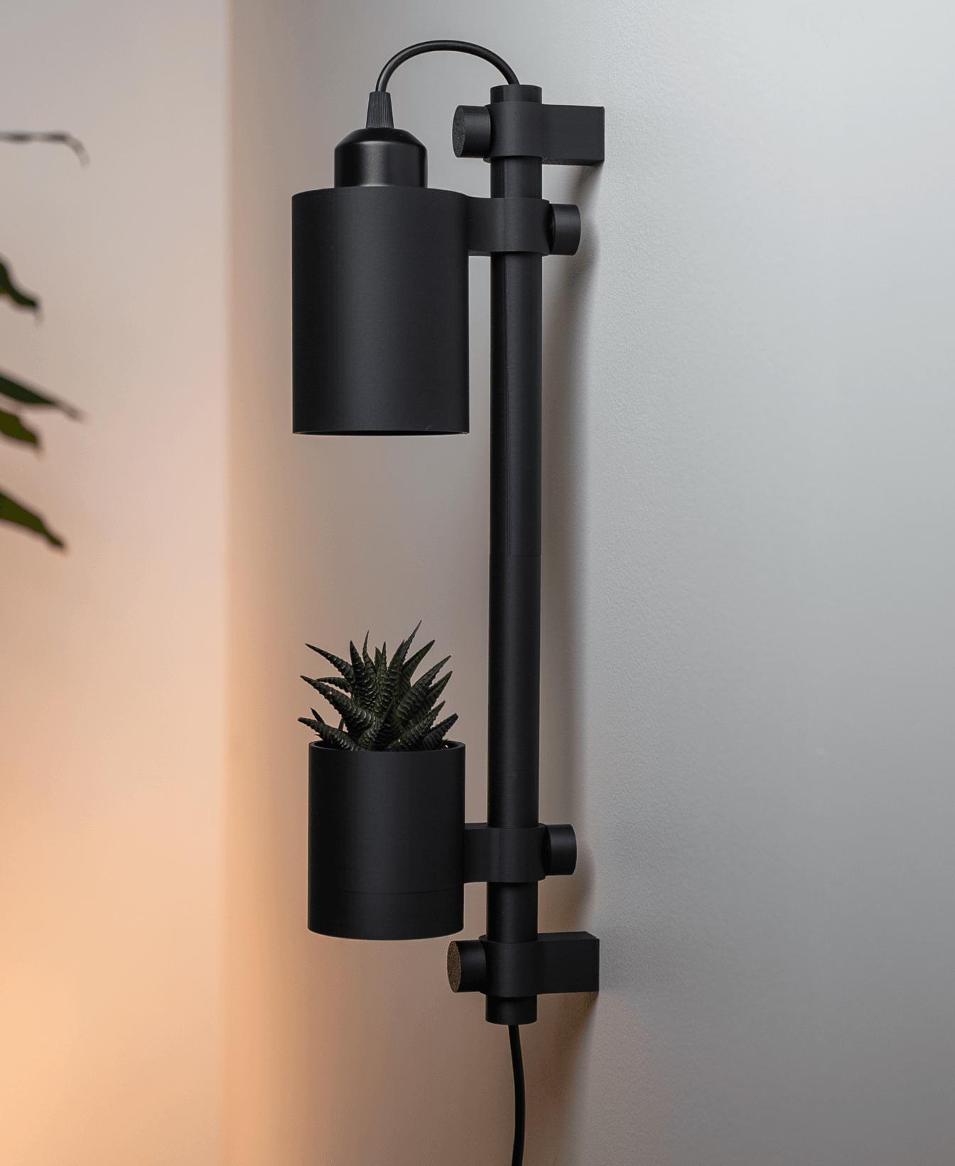 Customizable Modular Wall Lighting System With Integrated Planter and ...