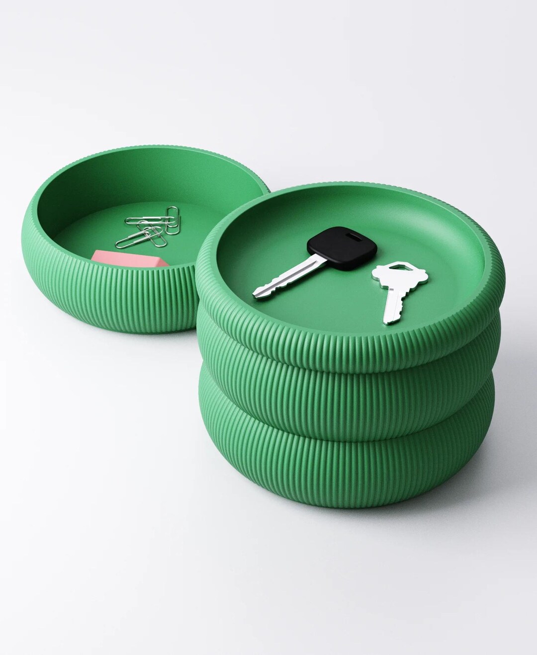 Eco-friendly Modular Desk Organizer: Stackable 3D Printed Round Storage ...