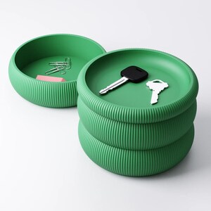 Eco-friendly Modular Desk Organizer: Stackable 3D Printed Round Storage ...