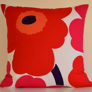 Red Unikko | Marimekko Poppy Pattern | Bold Floral Design | Handmade ...