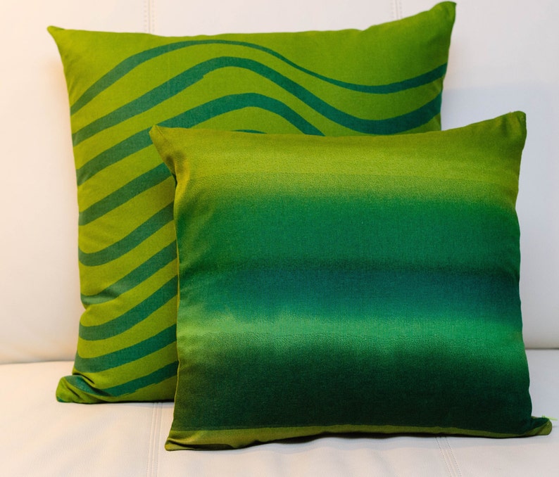Green Pillow Cover / Marimekko Pattern / Handmade Pillow/ - Etsy