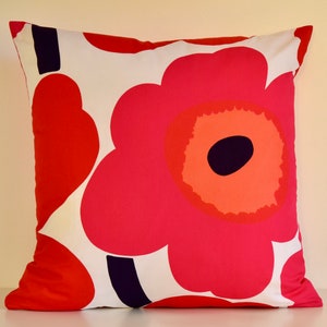 Red Unikko | Marimekko Poppy Pattern | Bold Floral Design | Handmade ...
