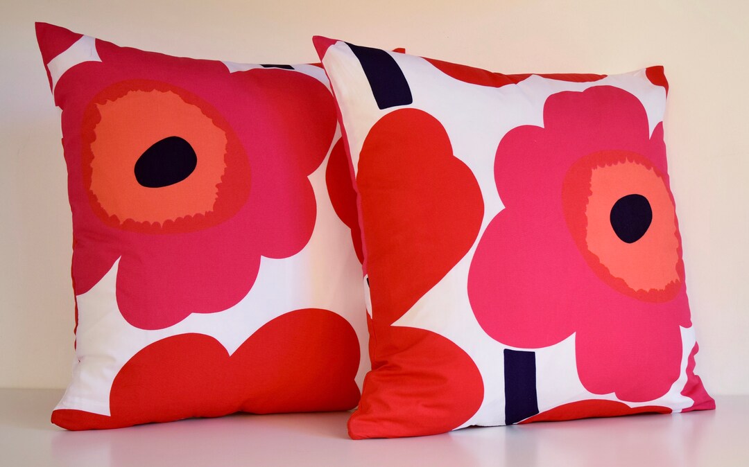 Red Unikko | Marimekko Poppy Pattern | Bold Floral Design | Handmade ...