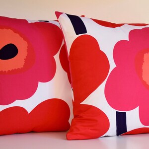 Red Unikko | Marimekko Poppy Pattern | Bold Floral Design | Handmade ...