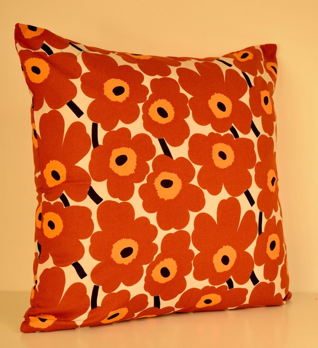 Terracota | Sand | Marimekko Mini Unikko Poppy Pattern | Handmade ...