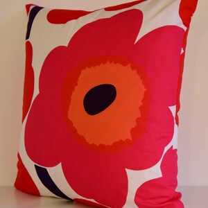 Red Unikko | Marimekko Poppy Pattern | Bold Floral Design | Handmade ...