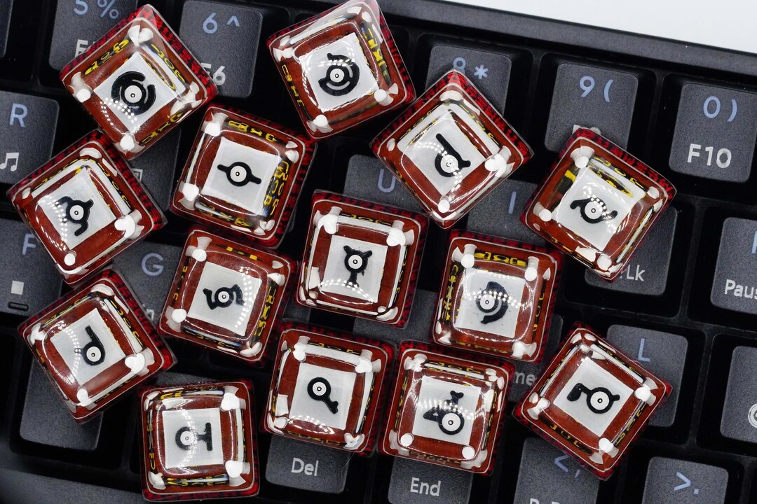 Unown Pok.em.on, Custom Pok.e.mon Keycap, Alphabet Keycaps, Artisan ...