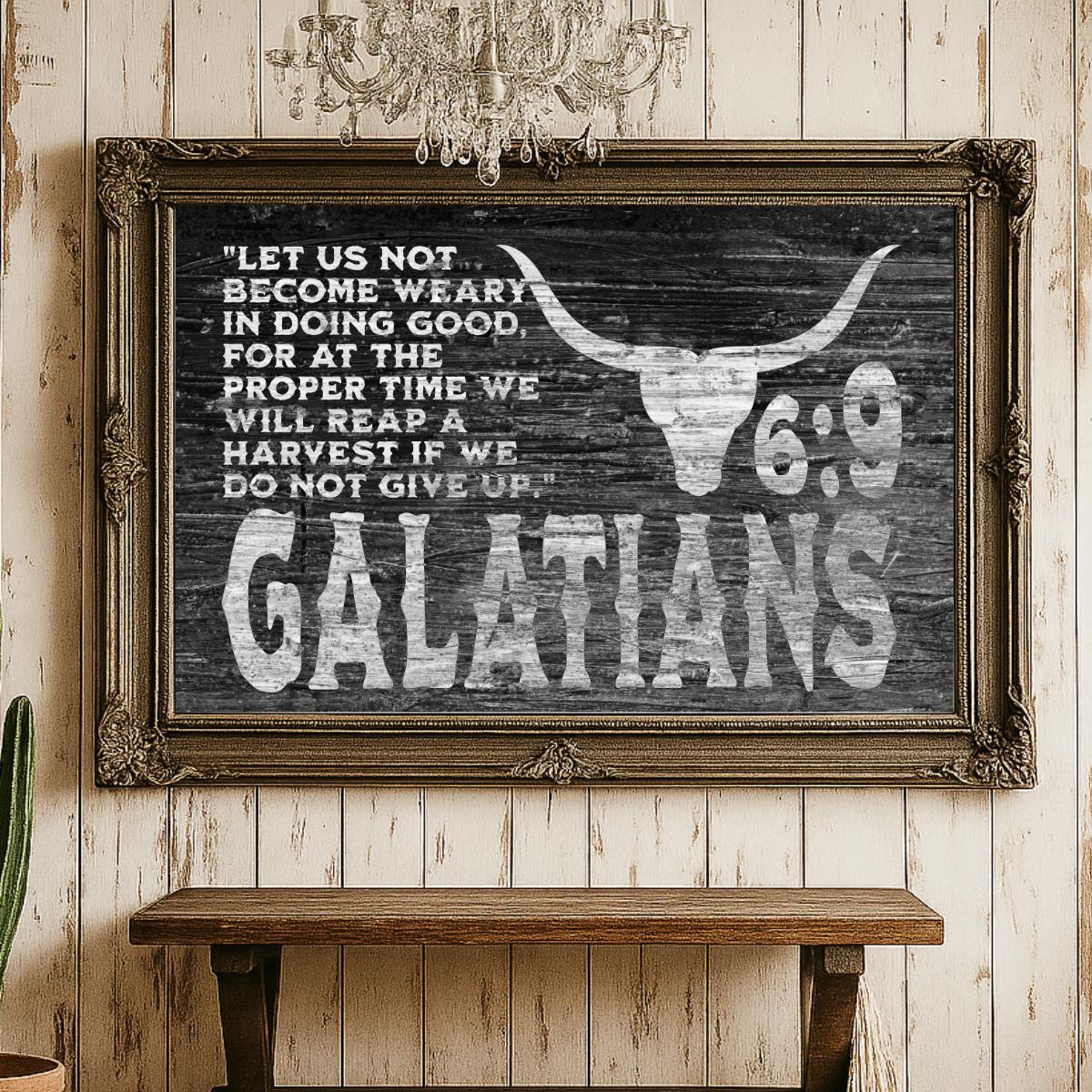 Galatians 6:9 Christian Wall Art | Scripture Print | Christian Ranch ...
