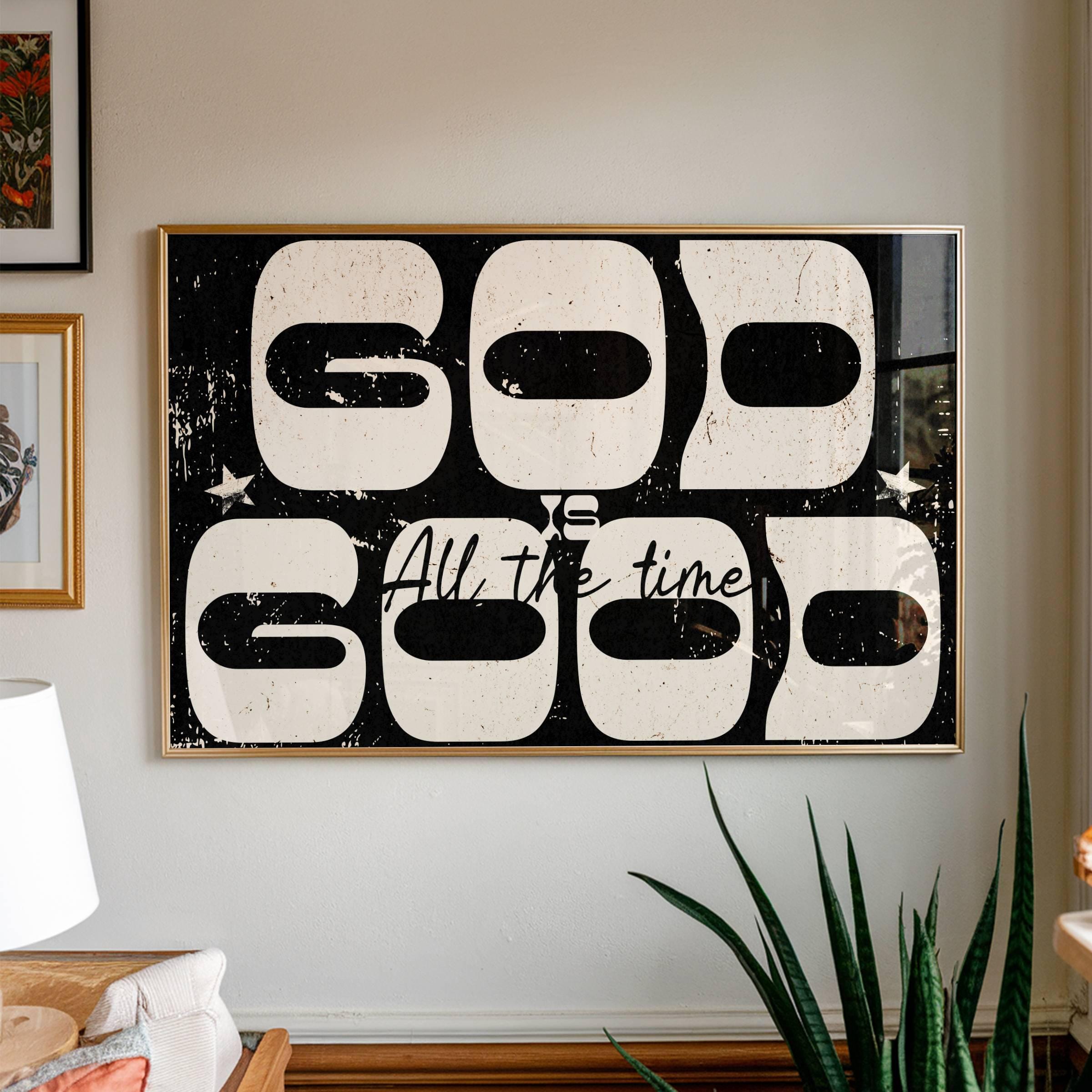 God is Good Print, Western Christian Artwork, Bible Verse Scripture ...
